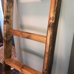 Decorative Blanket Ladder Rustic Wood Blanket Ladder Rustic Wooden ...
