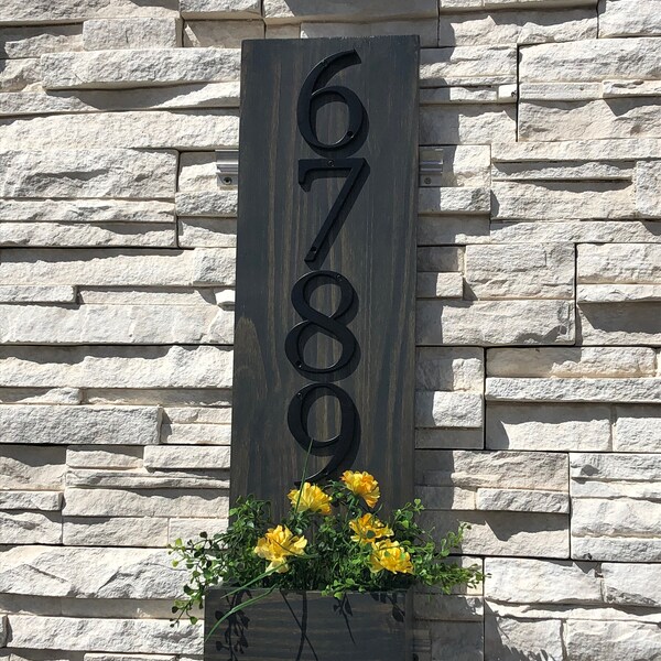 House Number Planter - Etsy