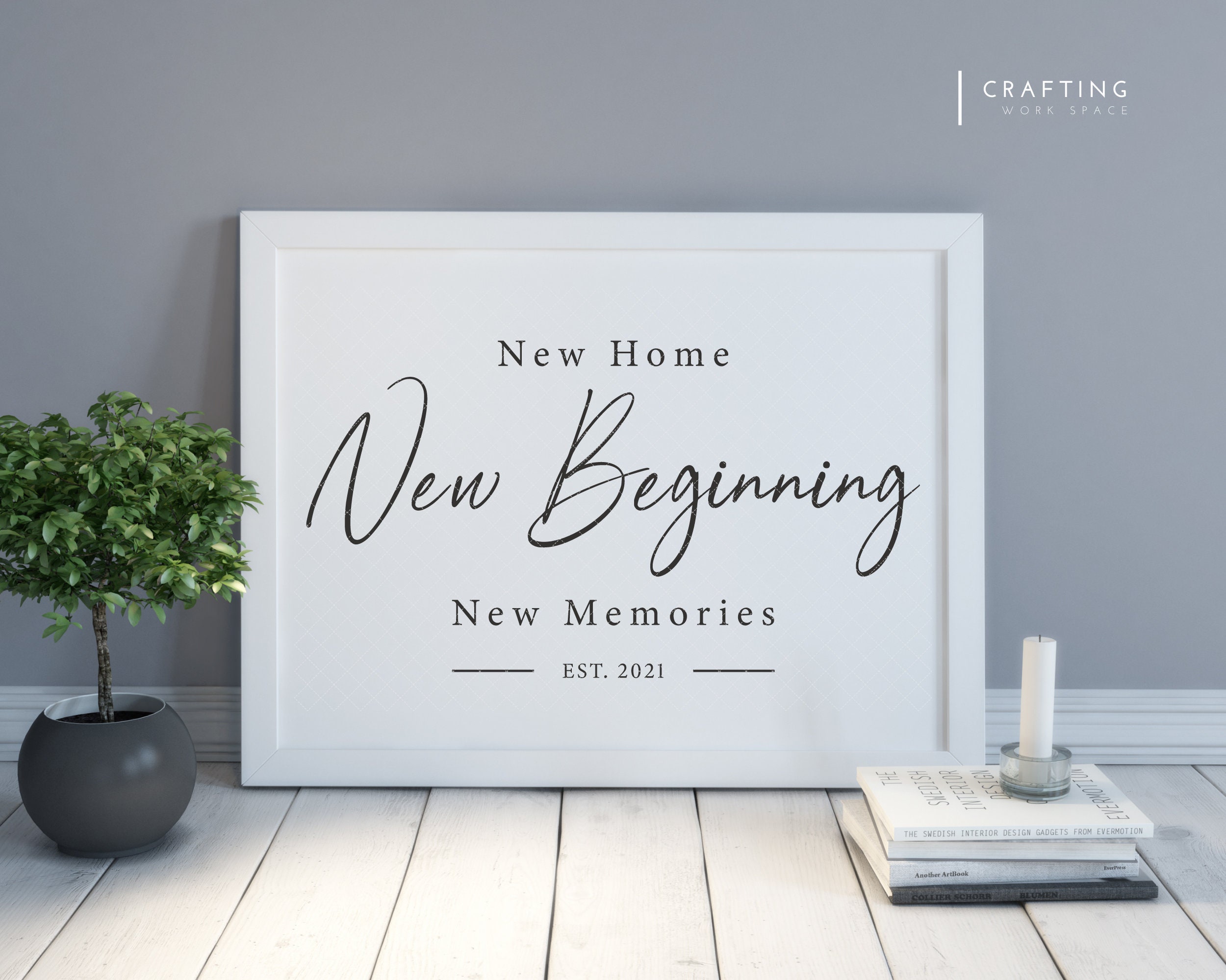New Home New Beginning New Memories Sign SVG Personalized - Etsy