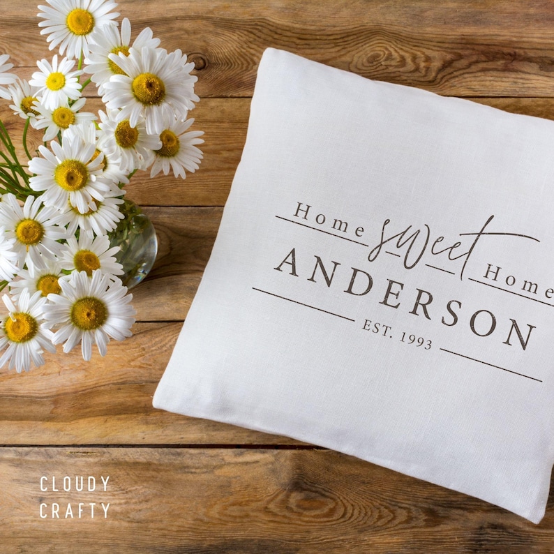 Personalized Home Sweet Home Sign SVG | Farmhouse Family Name (digital ...