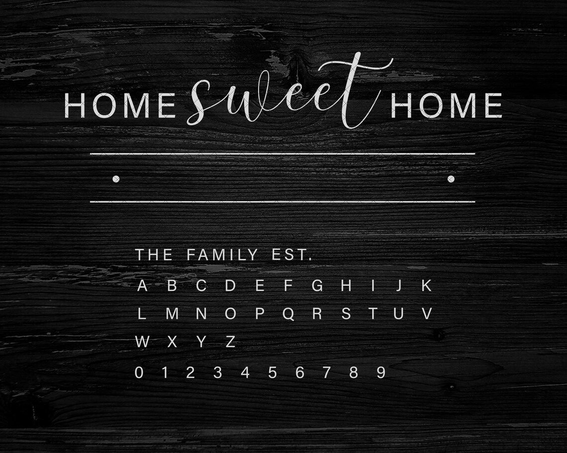 Home Sweet Home Family Name Sign SVG Personalized Welcome - Etsy