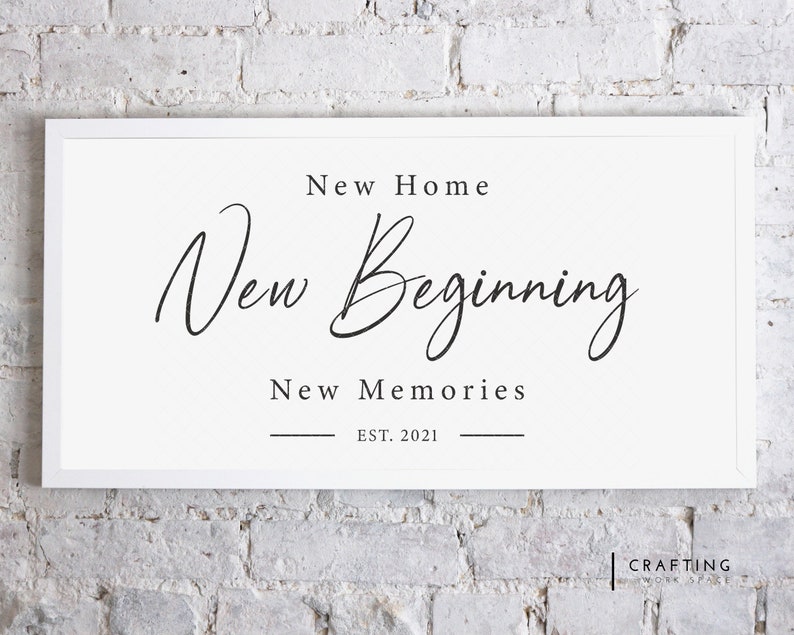 New Home New Beginning New Memories Sign SVG Personalized - Etsy