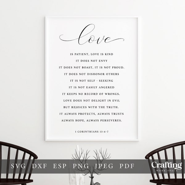1 Corinthians 13 4 7 - Etsy