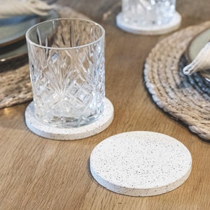 Round Coasters - Set of 2 or 4 | Water Resistant | Coffee & Dining ...
