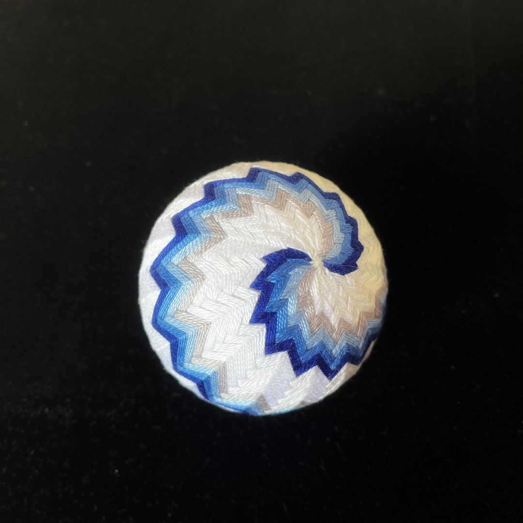 Handmade Temari Ball "swirling Waves" - Etsy UK