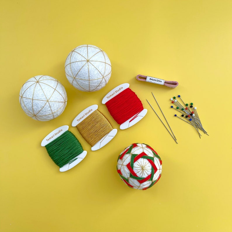 Temari Embroidery Kit for Beginners Christmas Wreath - Etsy