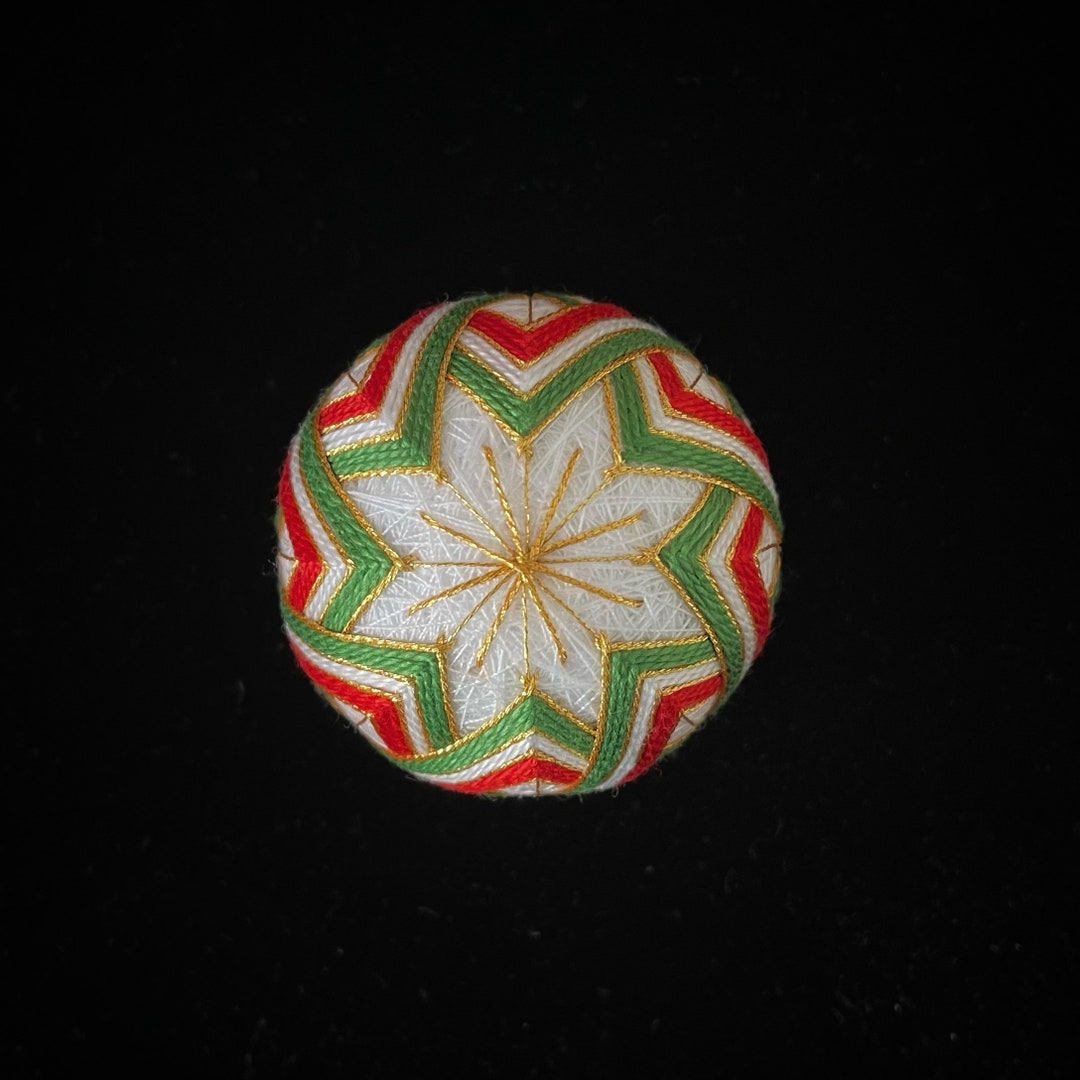 Temari Embroidery Kit for Beginners - Christmas Diamonds, Christmas ...