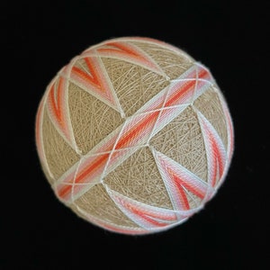 Handmade Temari Ball With Traditional Japanese Kiku Pattern ...
