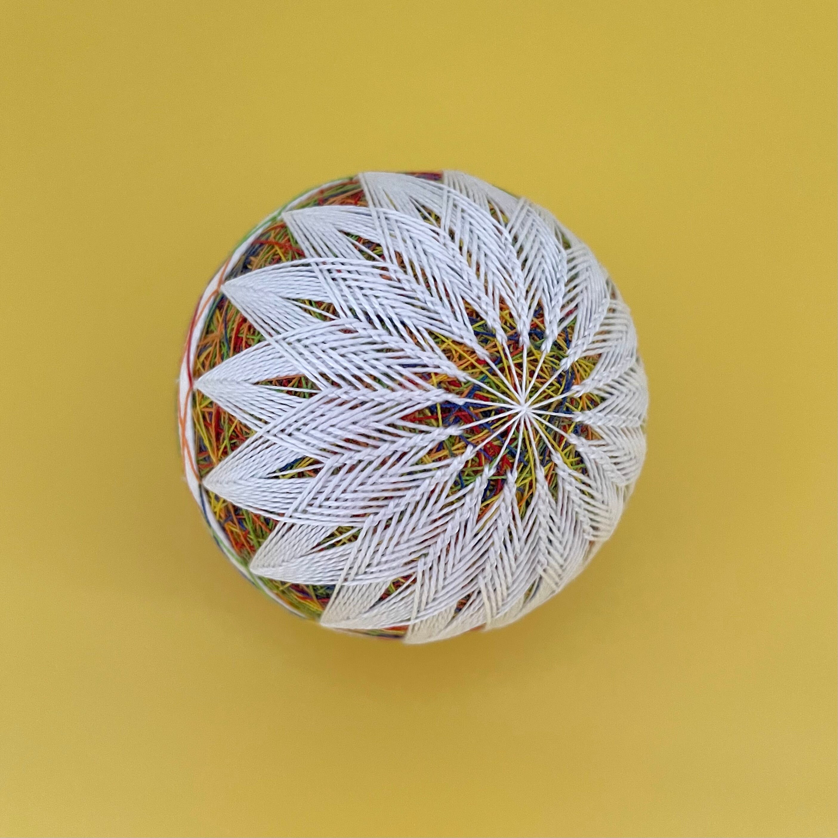 Rainbow Temari Core Ball Ready for Embroidery Simple or | Etsy Australia