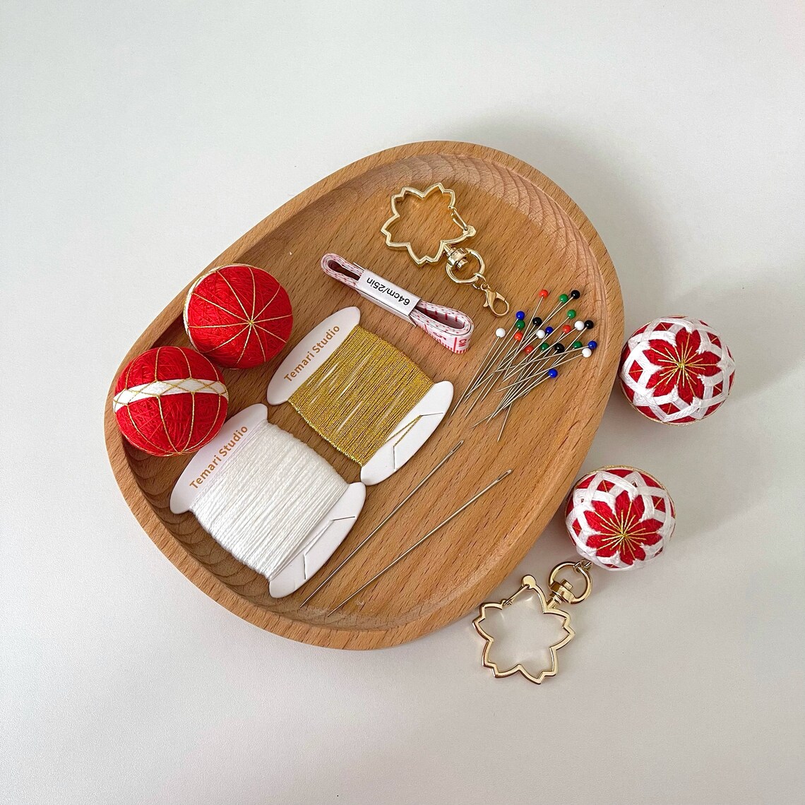 Temari Embroidery Kit for Beginners Japanese Sakura Temari - Etsy