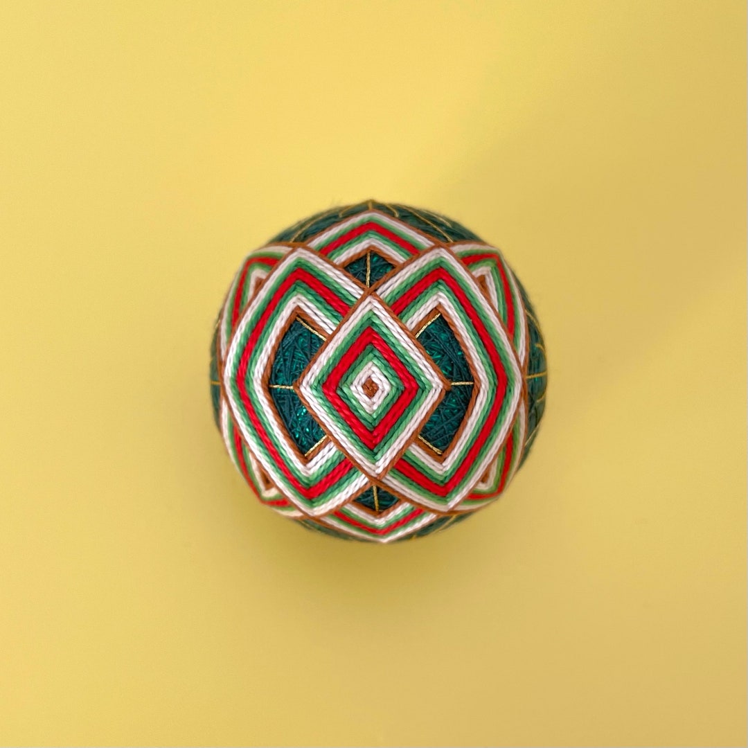Temari Embroidery Kit for Beginners - Japanese Shibaraku, Christmas ...