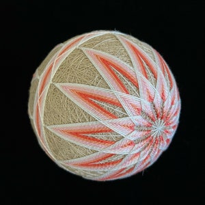 Handmade Temari Ball With Traditional Japanese Kiku Pattern ...