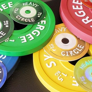 Weightlifting Kilo Plates Vinyl Stickers (holographic) | Olympic ...