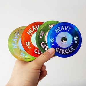Weightlifting Kilo Plates Vinyl Stickers (holographic) | Olympic ...