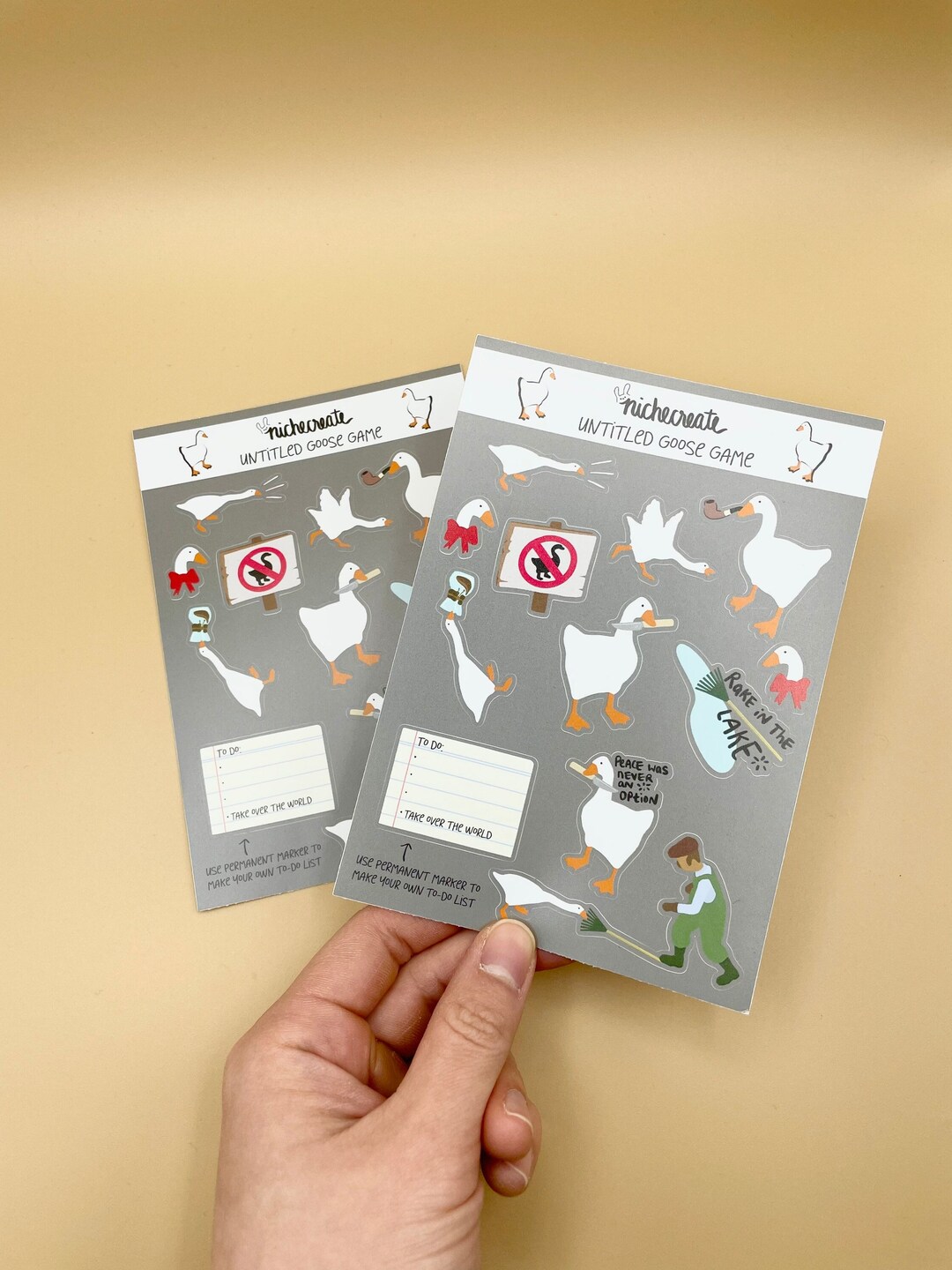 Angry Goose Sticker Sheet | Waterproof Vinyl Stickers - Etsy
