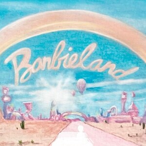 Barbieland Art Print, Barbie Movie Art, Film Production Design, Desert ...