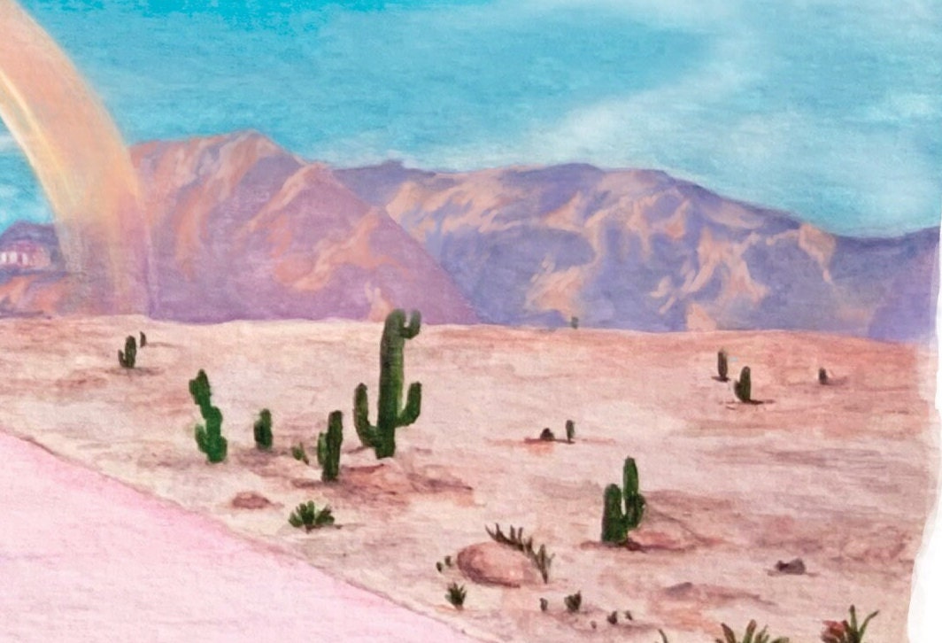 Barbieland Art Print, Barbie Movie Art, Film Production Design, Desert ...