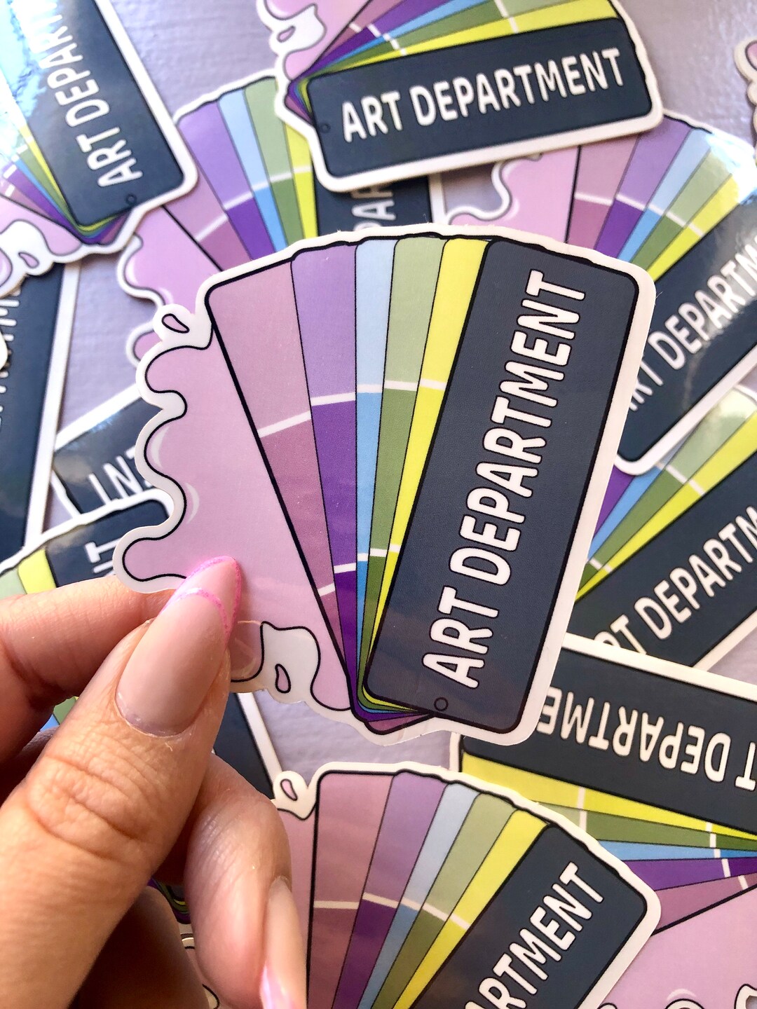 Art Department Sticker | Paint Fan Deck Artist Sticker Gift Vinyl Cut ...