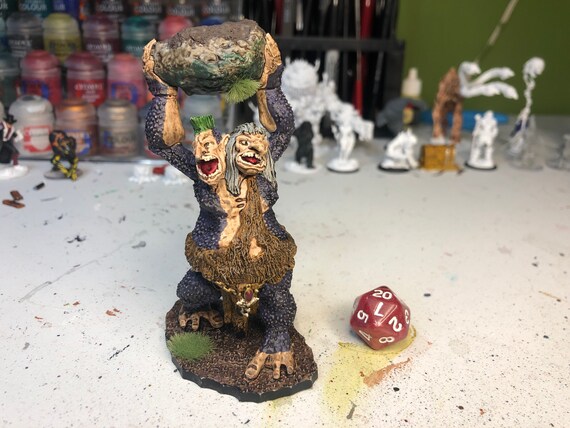 Two Headed Ogre Hand Painted Miniature | Etsy