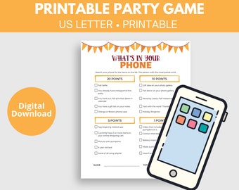 Thanksgiving What's on Your Phone Game | Thanksgiving Party Game ...