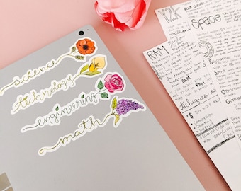 Flower Stem Stickers - Etsy