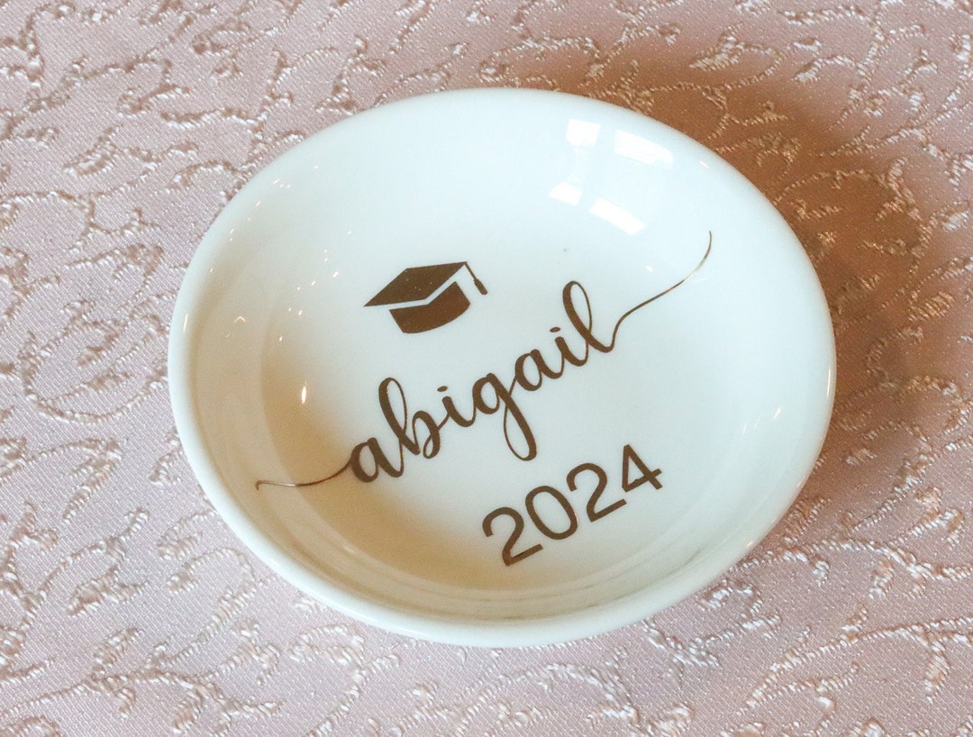 Personalized Graduation Ring Dish, PHD Graduation Present, Master ...