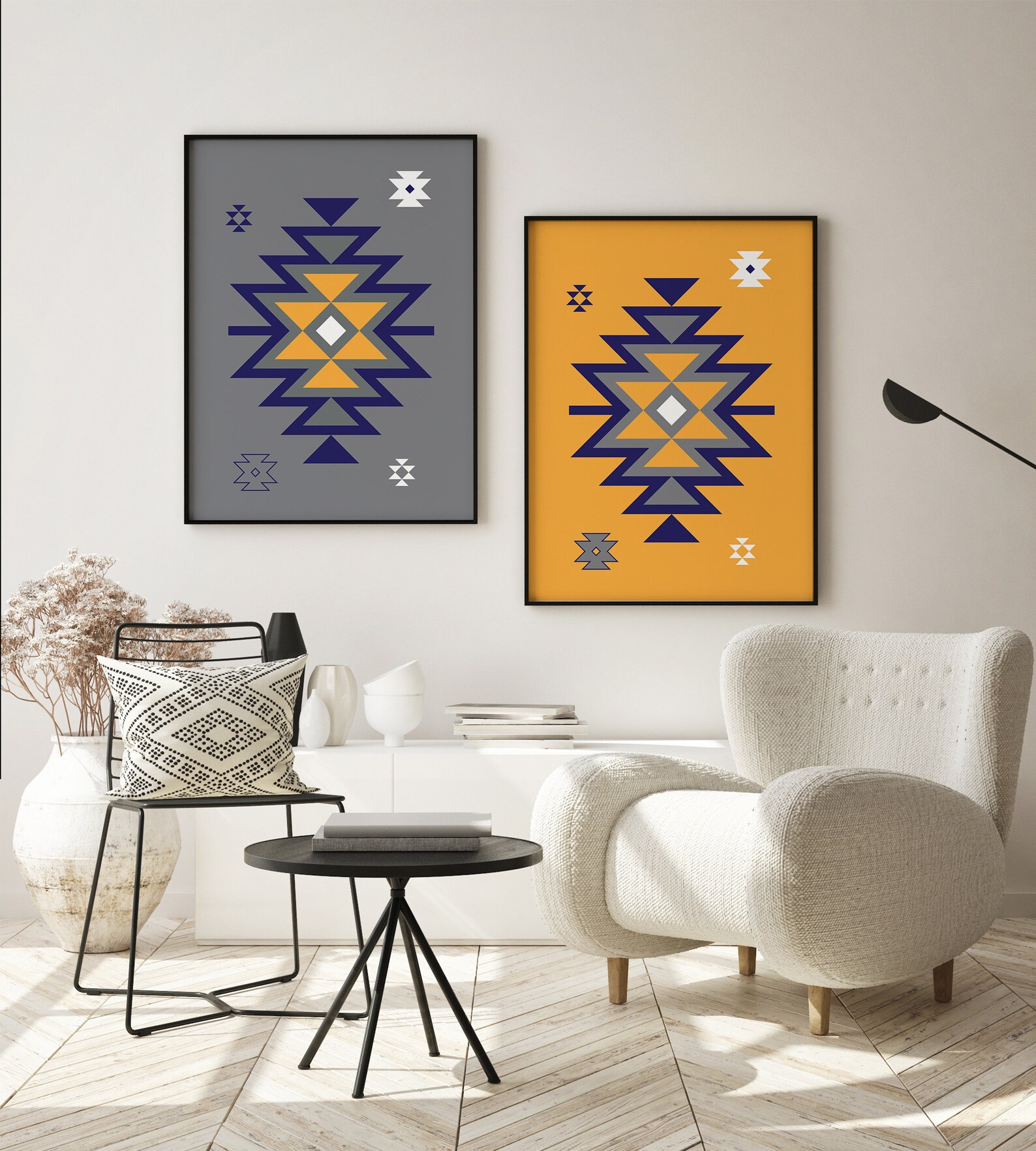 Set of Two Ethnic Downloadable Prints, Geometric Print, Tribal Art ...