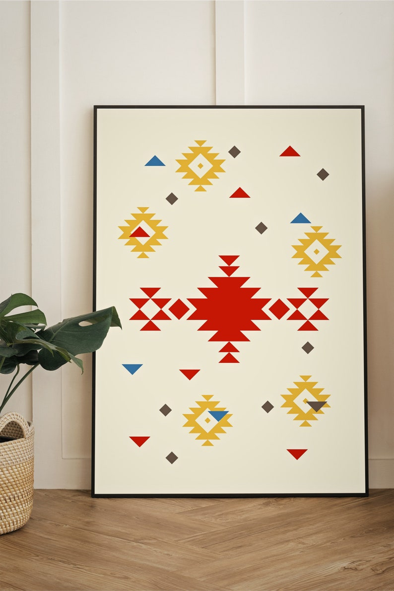 Set of Two Ethnic Downloadable Prints, Geometric Print, Tribal Art ...