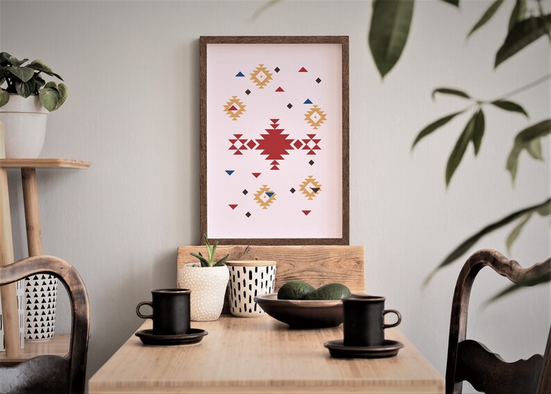Set of Two Ethnic Downloadable Prints, Geometric Print, Tribal Art ...