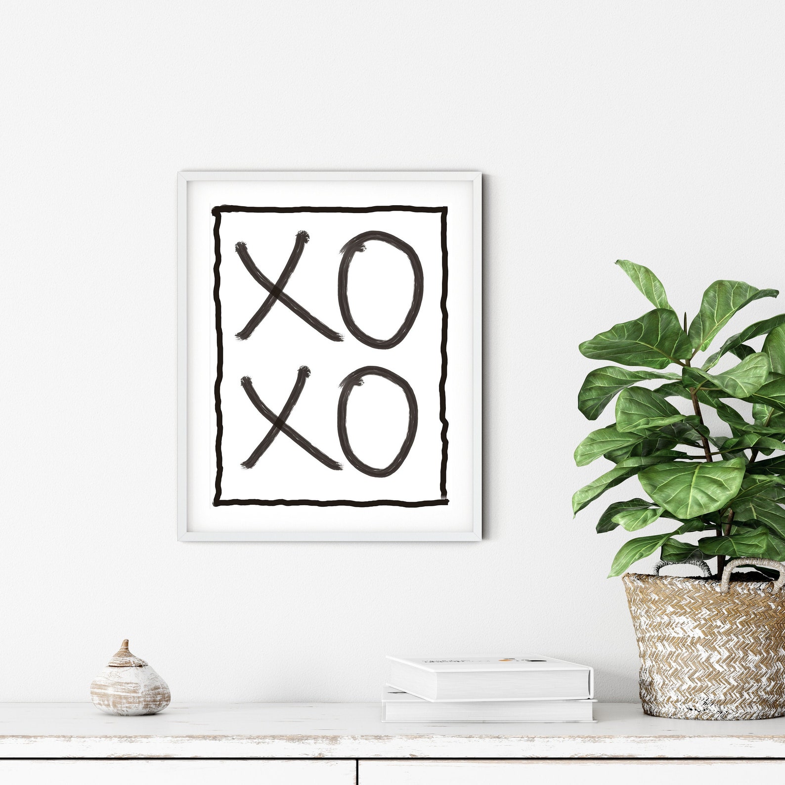 Xoxo hand writing print Printable wall art Calligraphy | Etsy