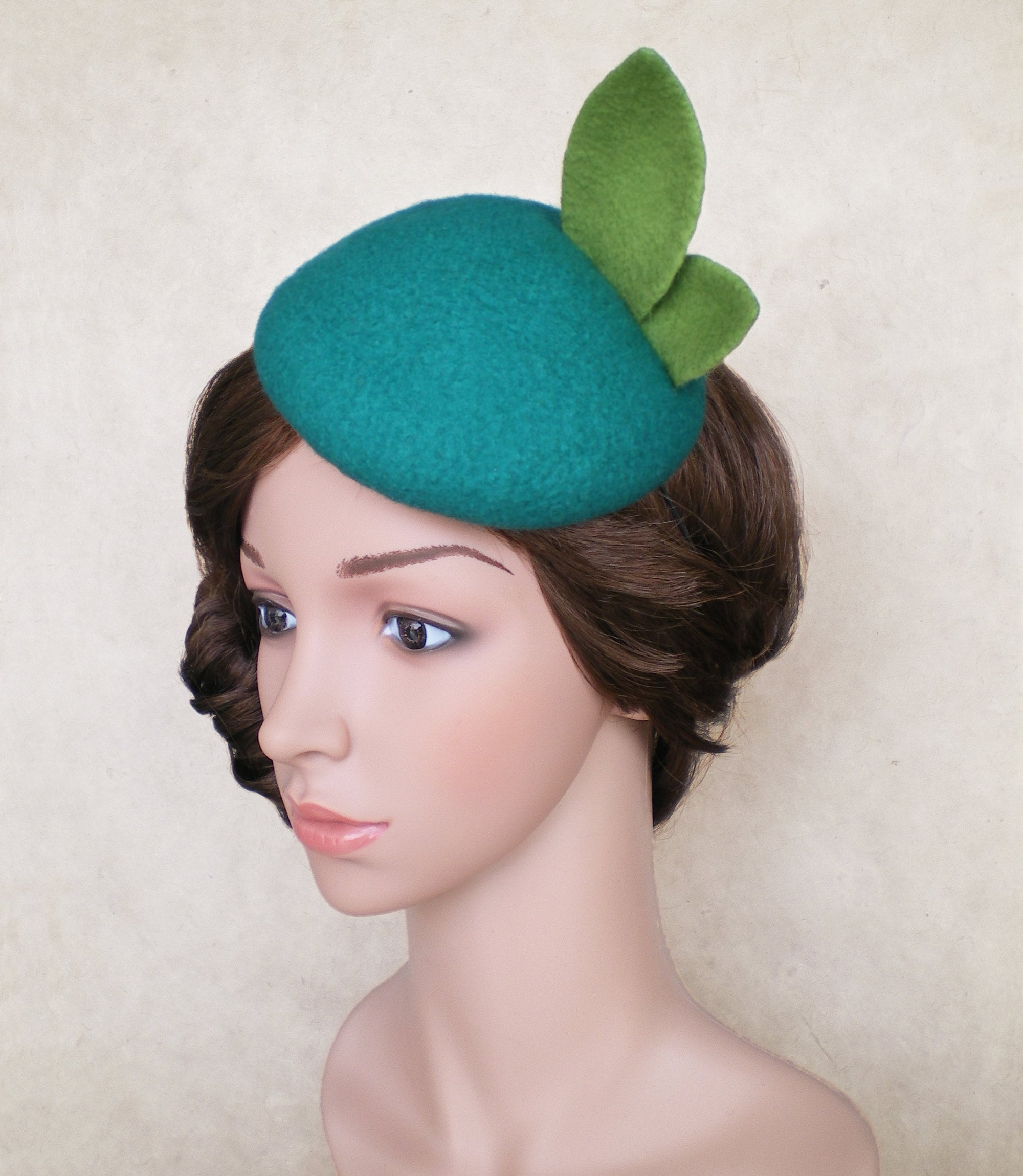 Green Leaf Filz Fascinator Hut Garten Party Hut Cocktail - Etsy.de