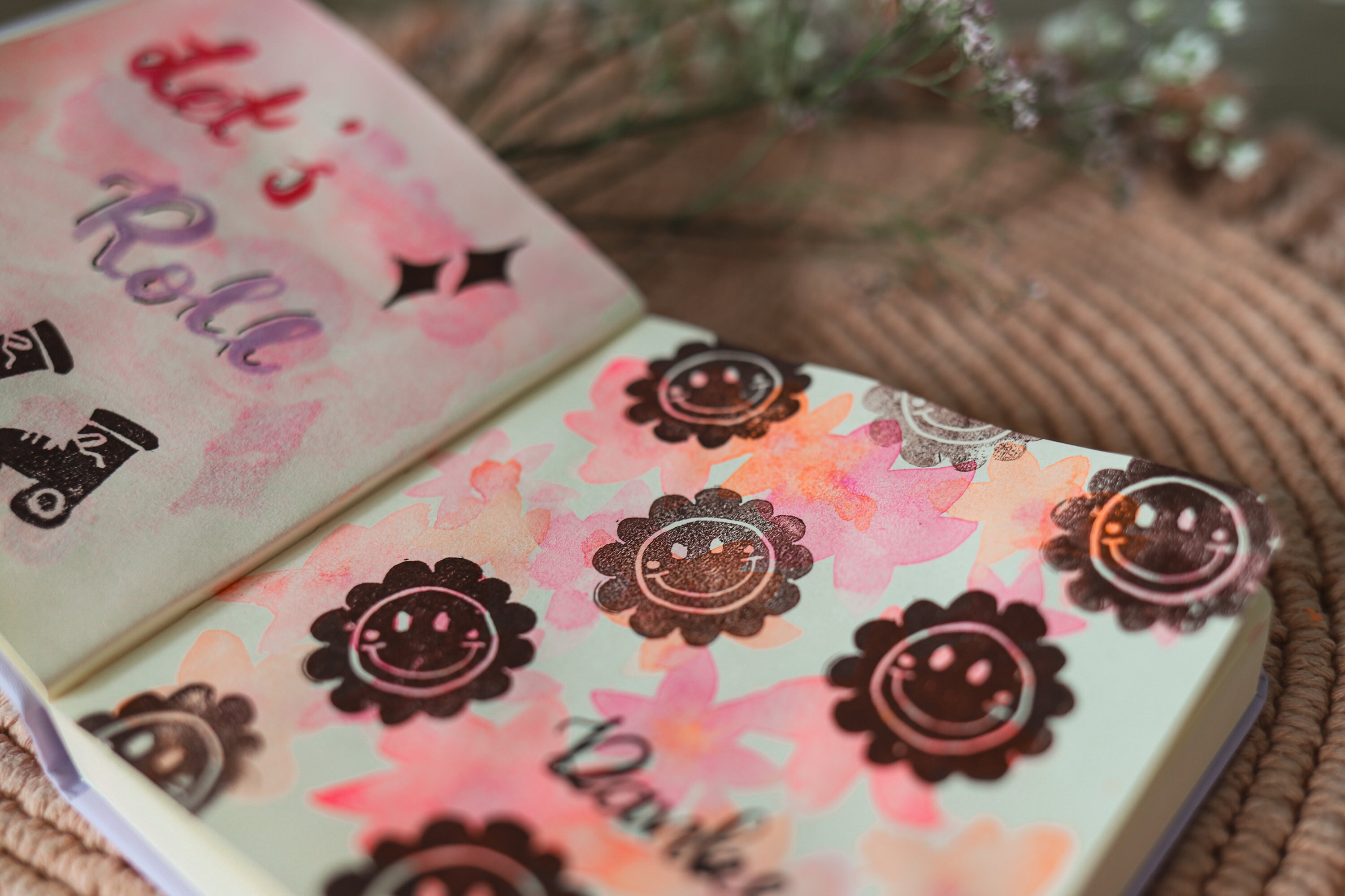 Carving Template Flower Power Stamp Carving - Etsy