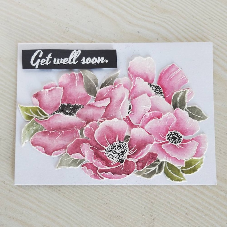 Handmade Watercolour Get Well Soon Card - Etsy