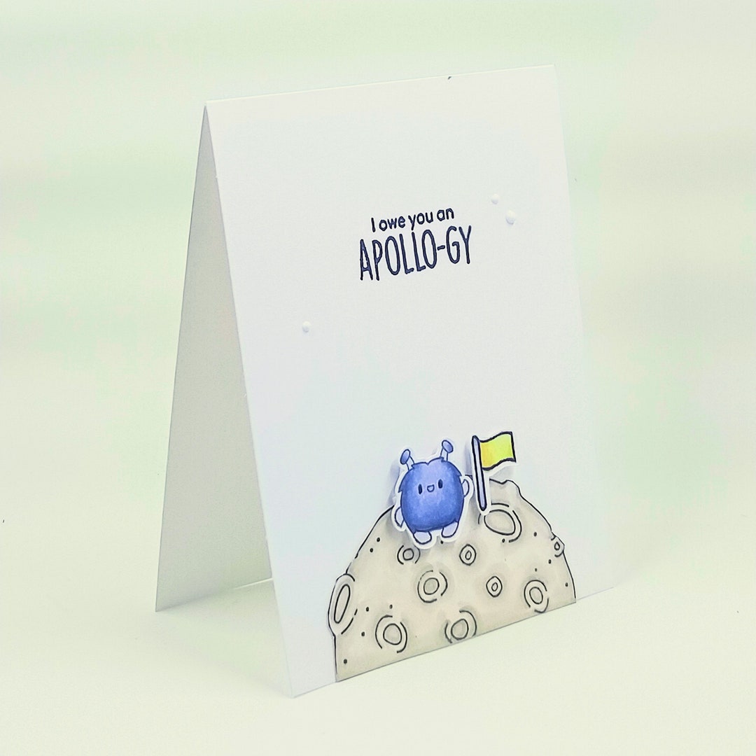 Handmade Minimalist Sorry Alien Card - Etsy