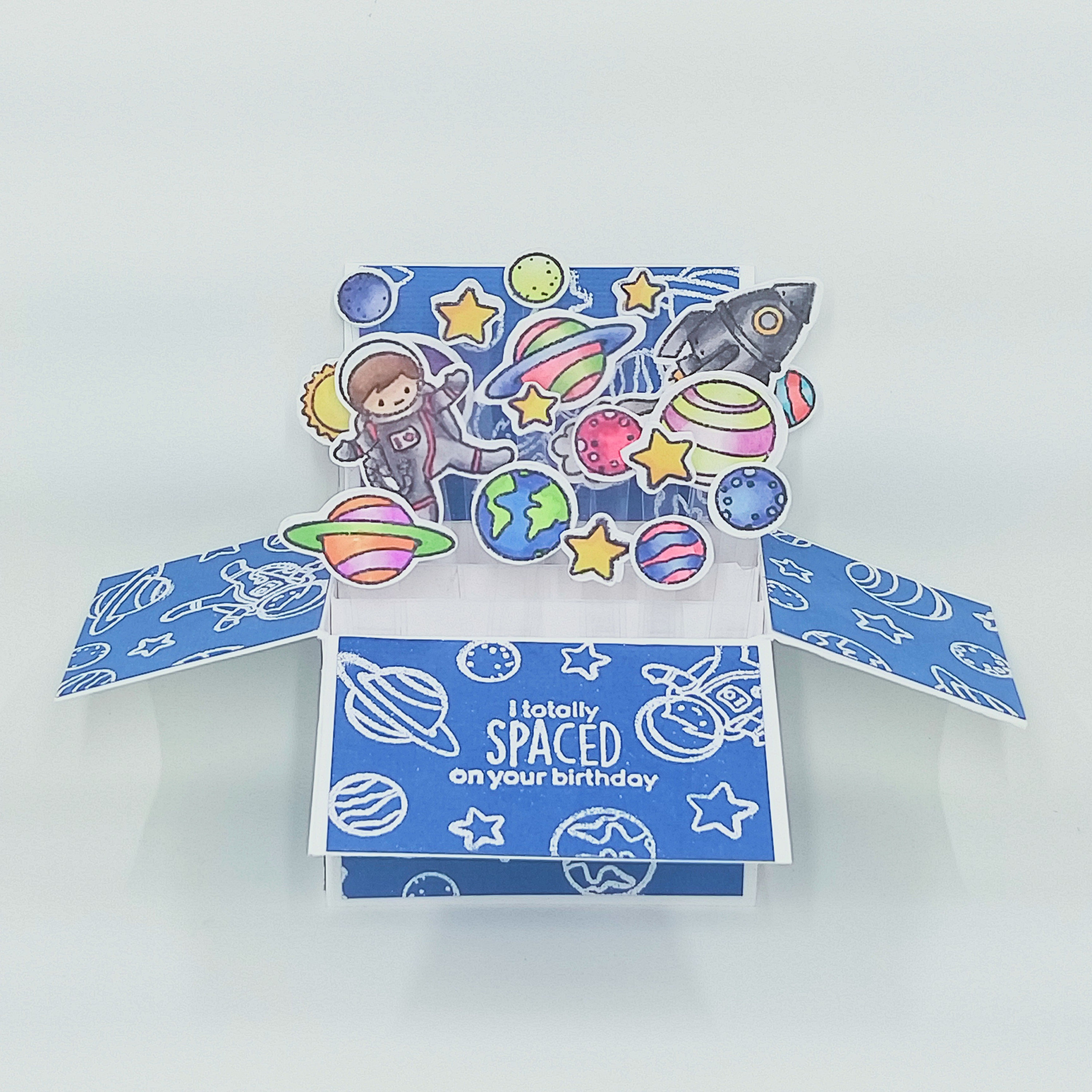 Handmade Outer Space Birthday 3D Pop up Box Card - Etsy