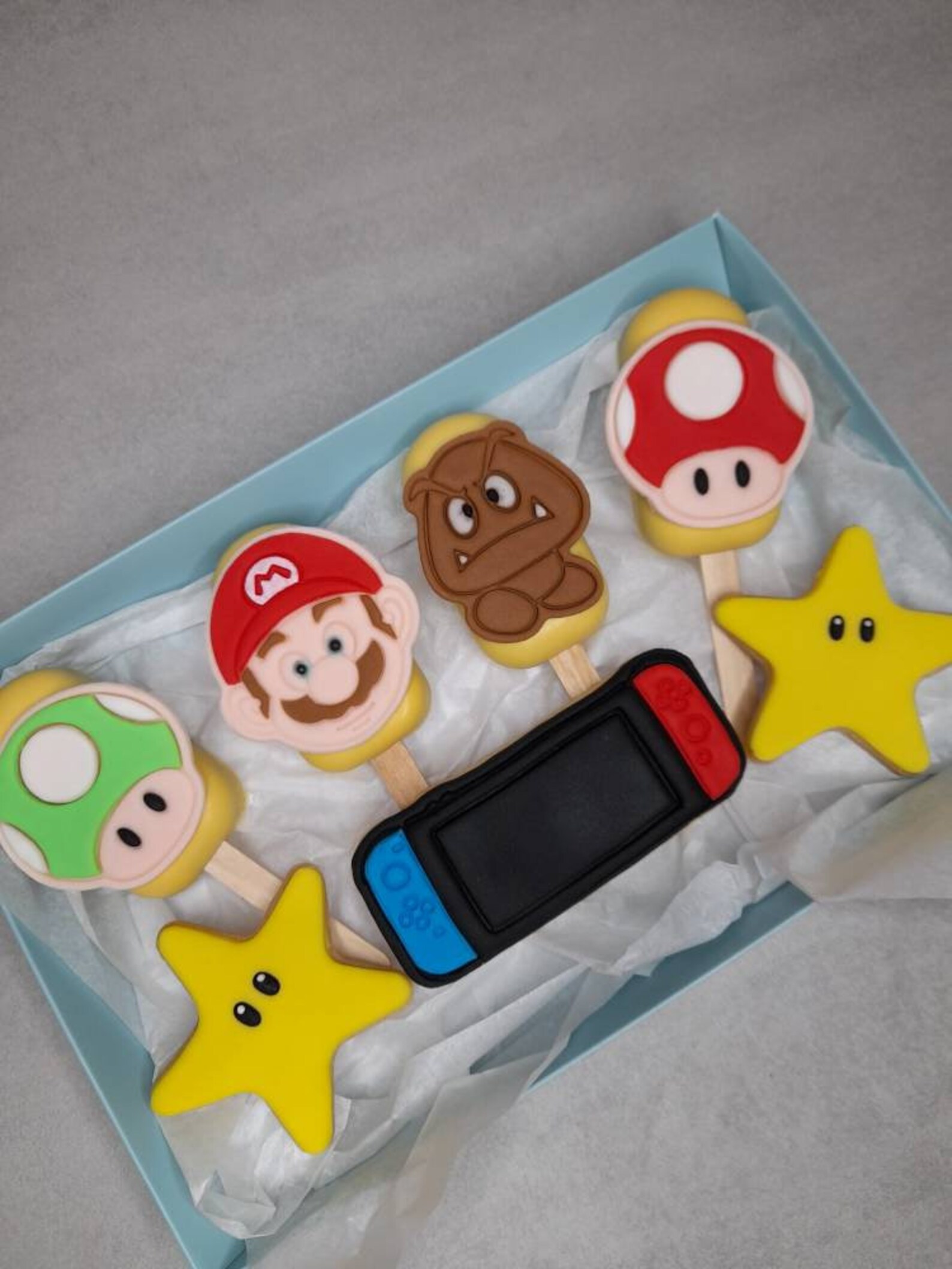 Mario cakesicles kids birthday table setting popsicles - Etsy Nederland