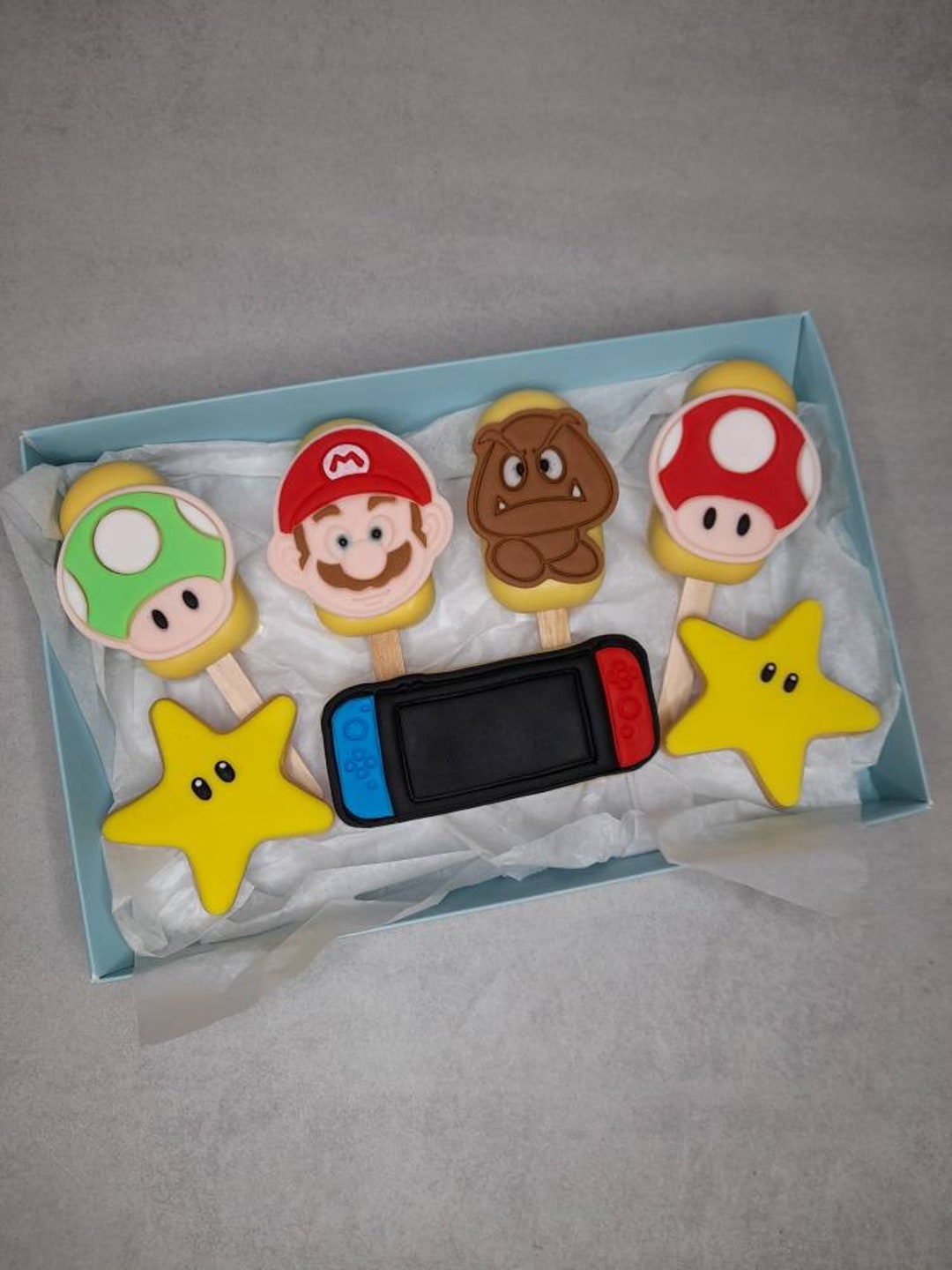 Mario Cakesicles, Kids Birthday, Table Setting, Popsicles - Etsy