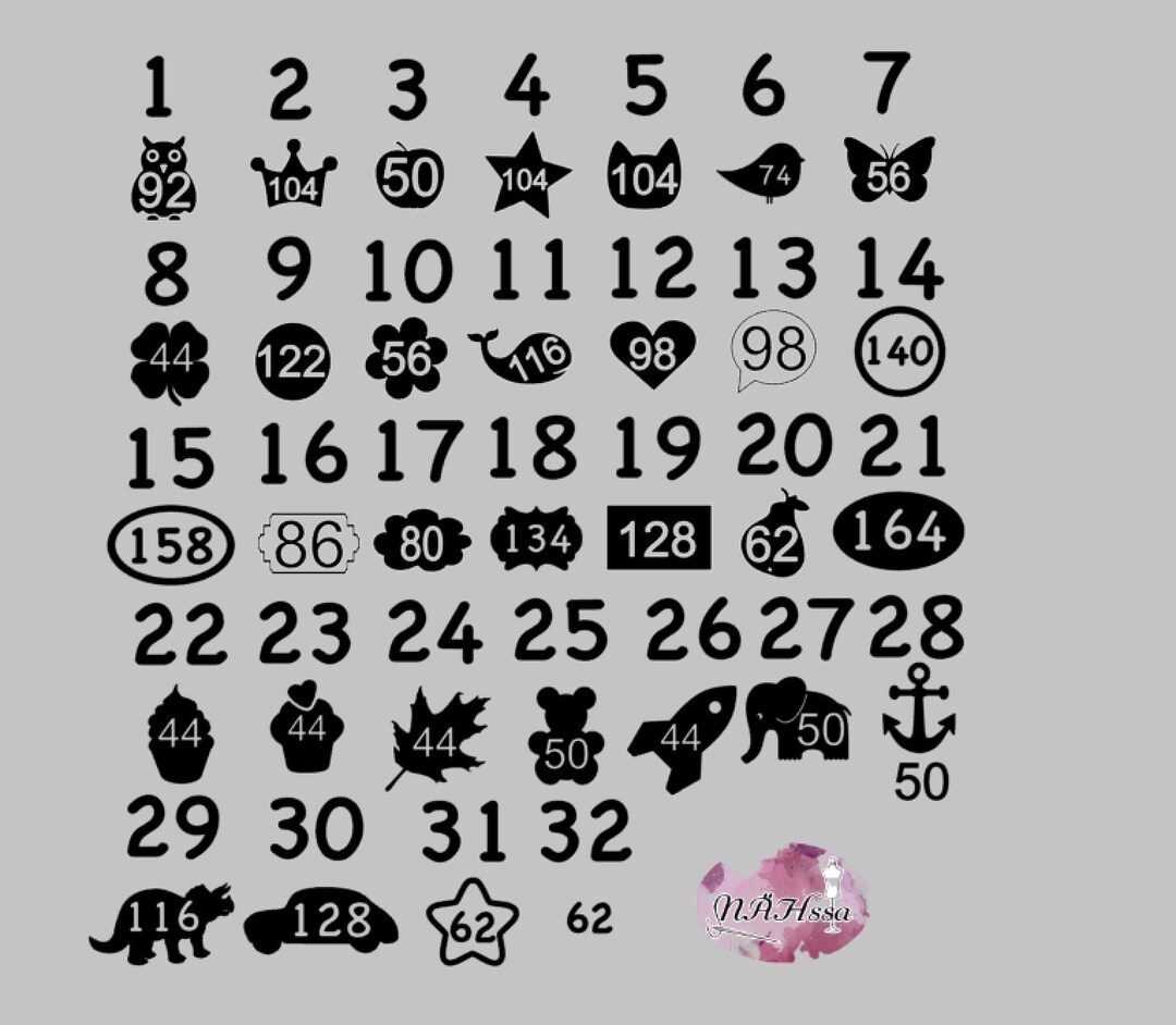 40 Size Labels for Ironing Single Sizes - Etsy