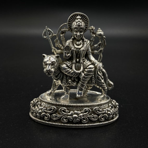 925 Sterling Silver Durga Maa Idol - Etsy
