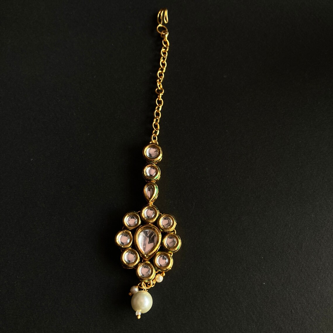 Kundan Mang Tikka /classic Design Mang Tikka /indian Traditional ...