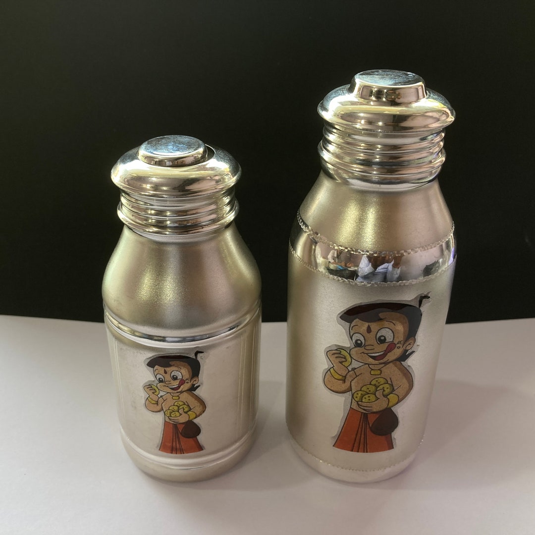 Pure Silver Milk Bottle for Kids - Etsy