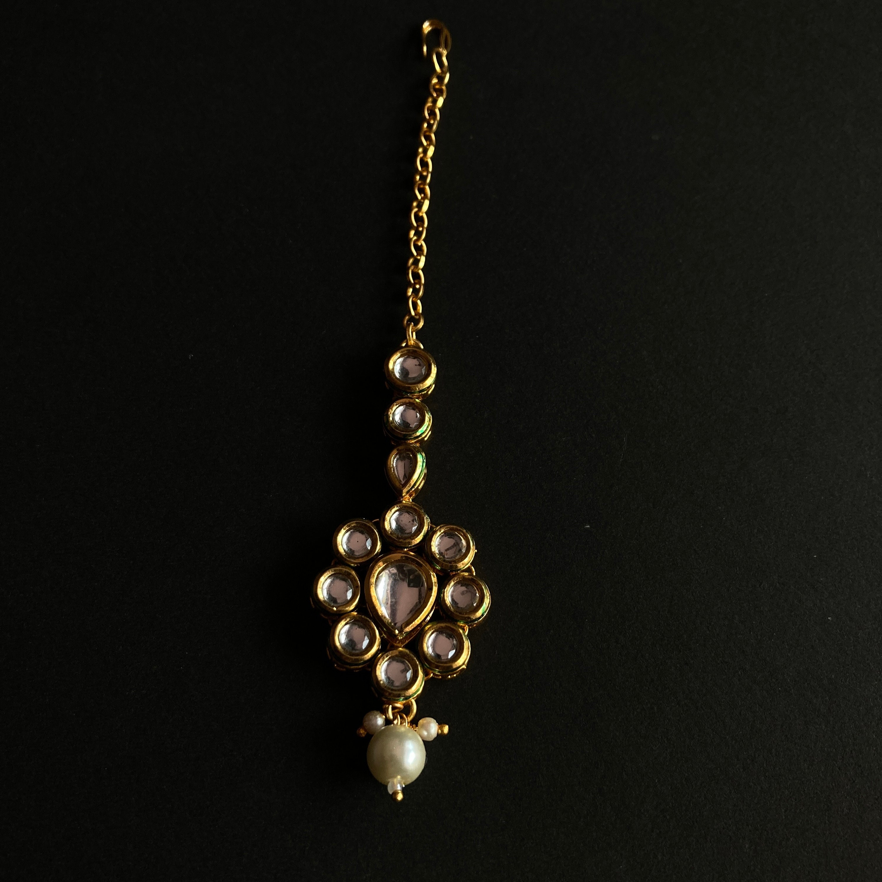 Kundan Mang Tikka /classic Design Mang Tikka /indian - Etsy