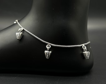 Pure Silver Anklet, Best Brides Ankle Jewelry, Heavy Bridal Screw Payal ...