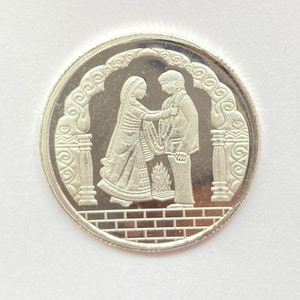 99.90% Pure Silver 10grams Bride Groom Silver Coin / Silver Coins ...