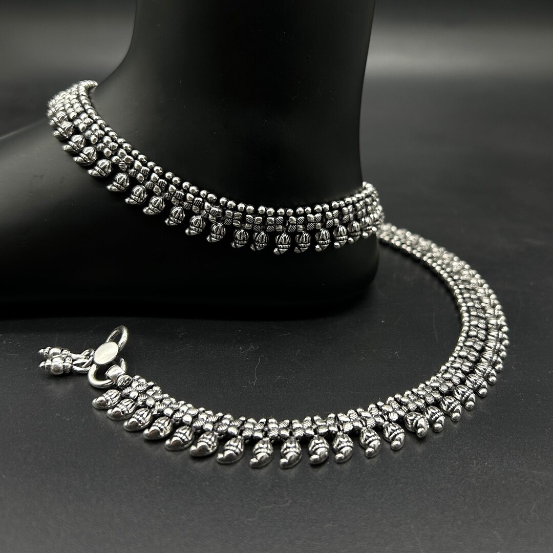 925 Sterling Silver Anklet / Silver Payal / Silver Anklet / Silver ...