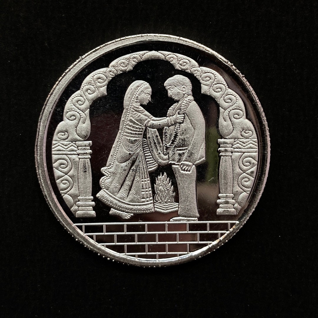 99.90% Pure Silver 10grams Bride Groom Silver Coin / Silver Coins ...