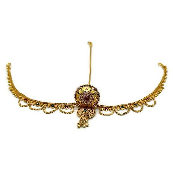 Indian Traditional Rajasthani Rakhdi borla Maangtika Hair Jewelry Head Jewelry Bridal Jewelry Ethnic Gift Rakhdi Borla Etsy