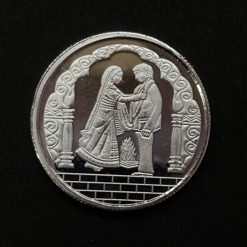 99.90% Pure Silver 10grams Bride Groom Silver Coin / Silver Coins ...