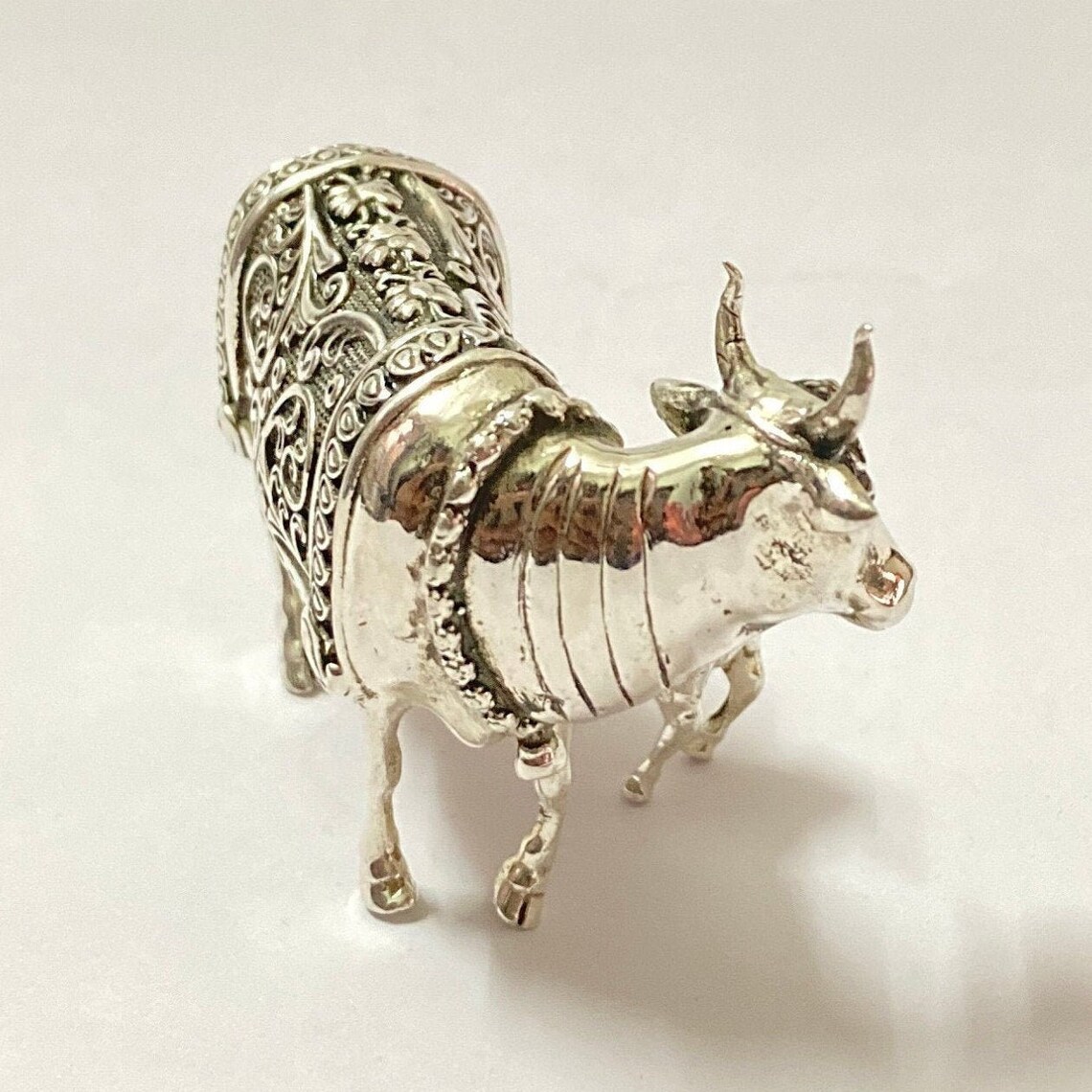 925 Sterling Silver Cow With Calf Idol / Kamdhenu Cow and Calf | Etsy