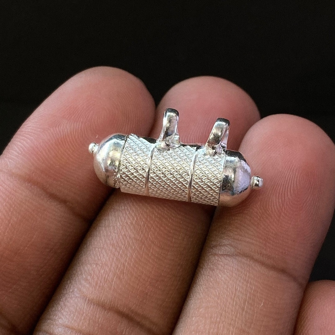 Silver Taweez With Black Thread, Silver Locket Pendant, Sterling Silver ...